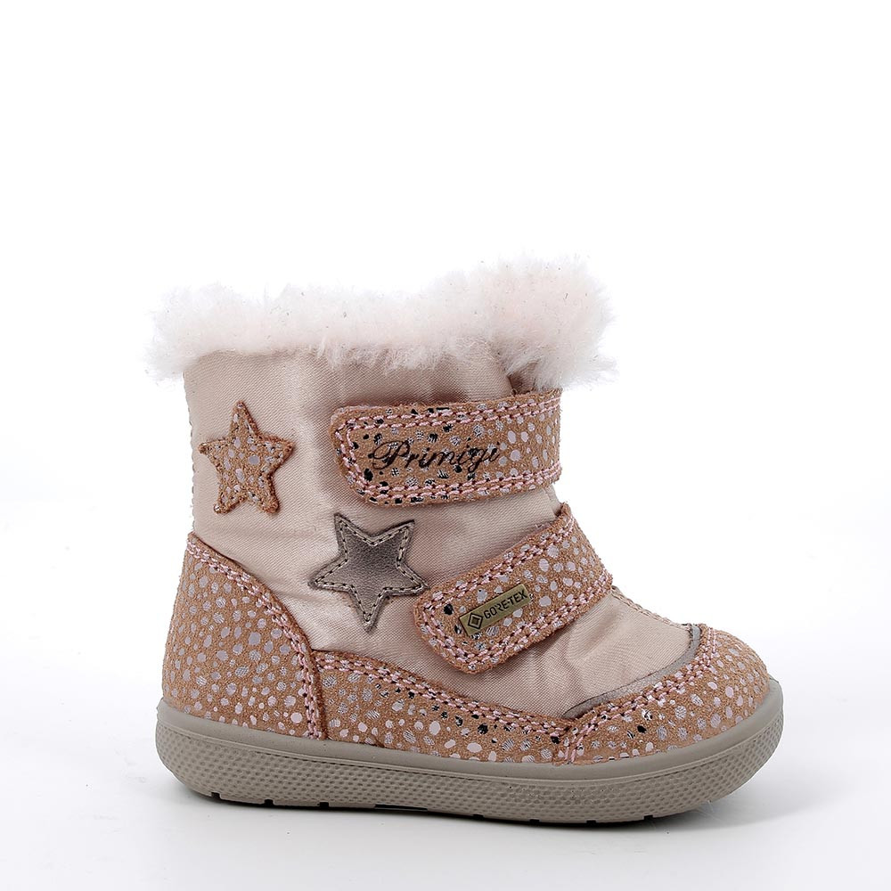 GIRL GORE-TEX ANKLE BOOTS WITH FAUX FUR INSERT