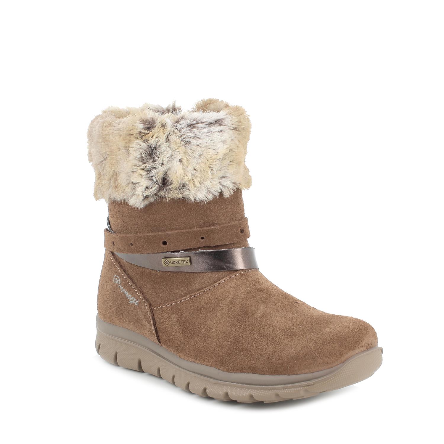 GIRL GORE-TEX ANKLE BOOTS WITH FAUX FUR INSERT