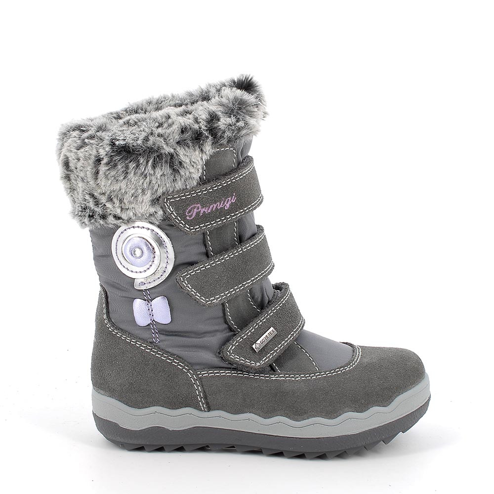 GIRL GORE-TEX ANKLE BOOTS WITH FAUX FUR INSERT